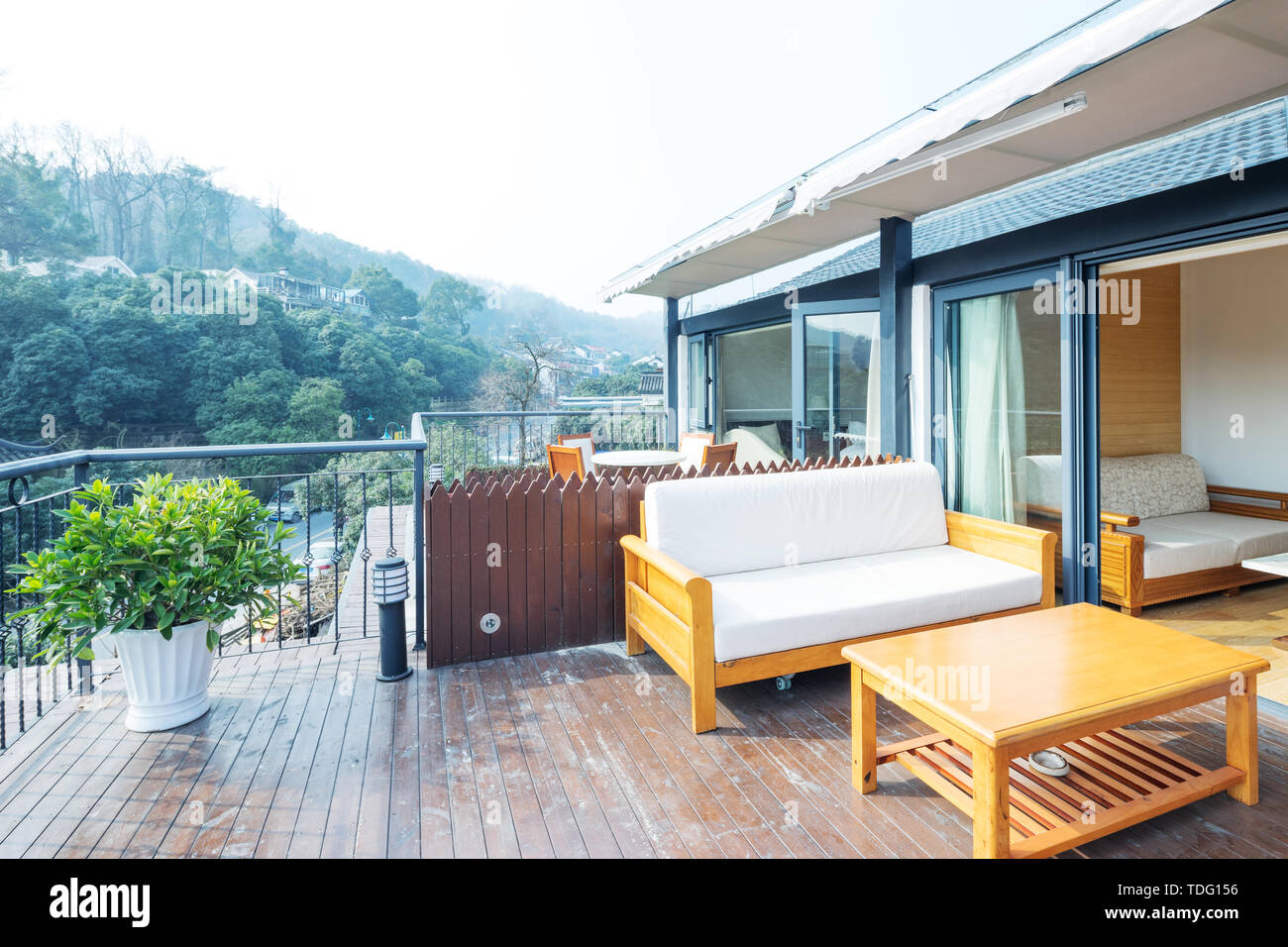The interior of modern balcony Stock Photo - Alamy