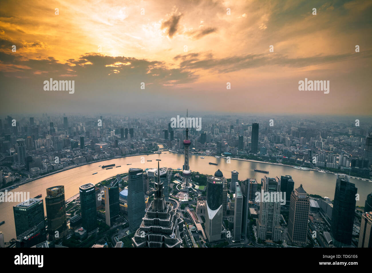 Lujiazui birds eye view hi-res stock photography and images - Alamy