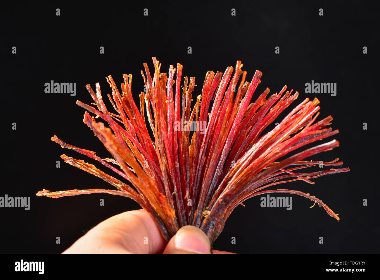 Air-dried hand-torn beef HD picture Stock Photo - Alamy