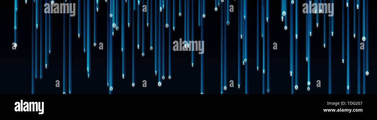 Tech numbers moving downwards Stock Photo - Alamy