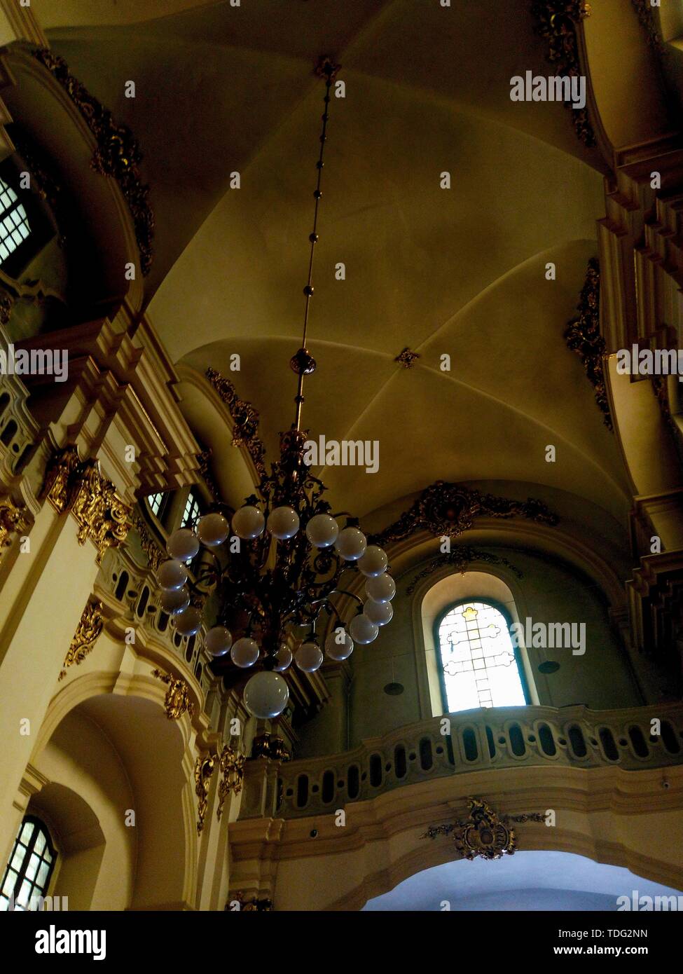 Interior design of a cathedral ceiling Stock Photo - Alamy