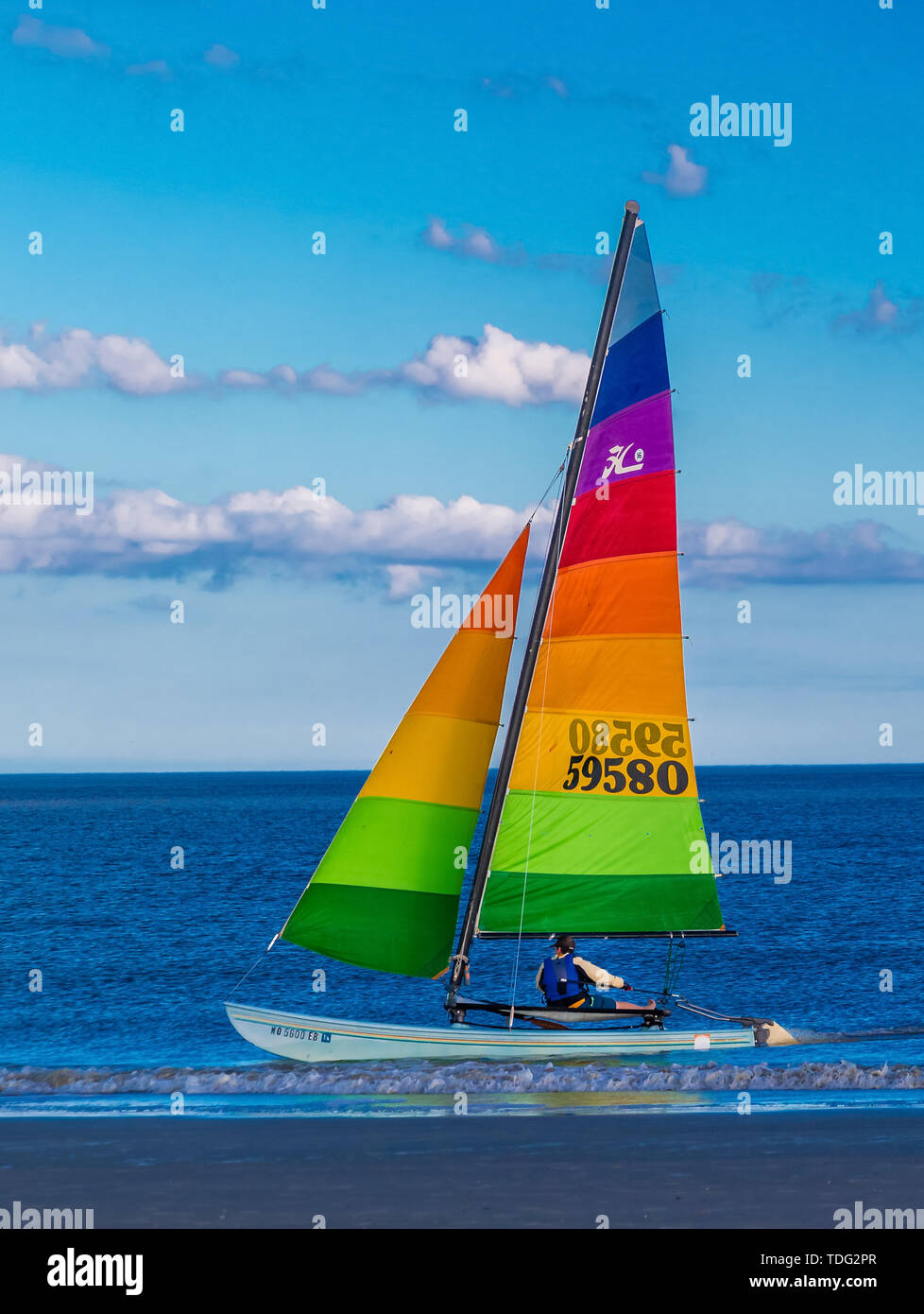ST. SIMONS, GEORGIA - January 13, 2019: Not that long ago, sailing was ...