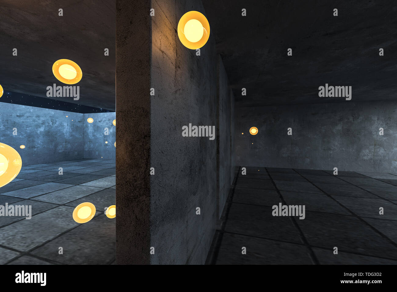 Three-dimensional rendering, ancient and mysterious underground room at ...