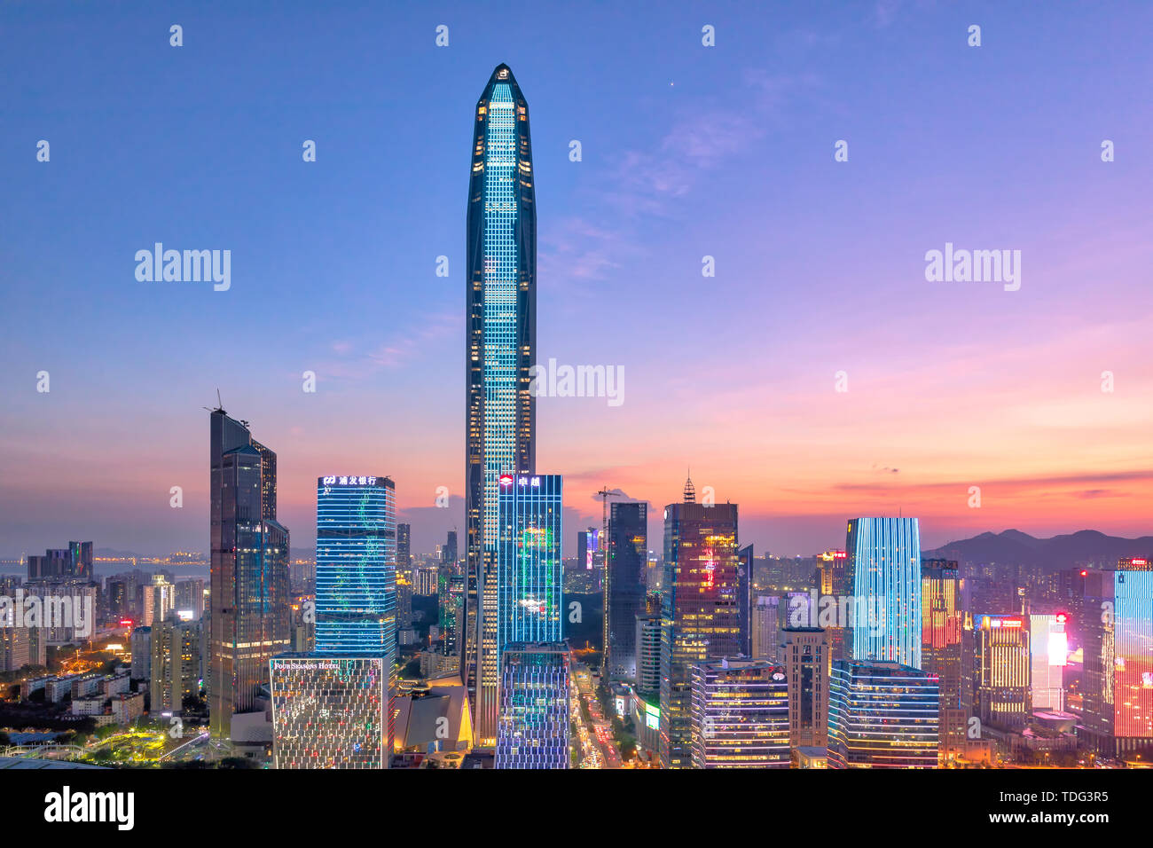 Shenzhen city sunset futian district hi-res stock photography and ...