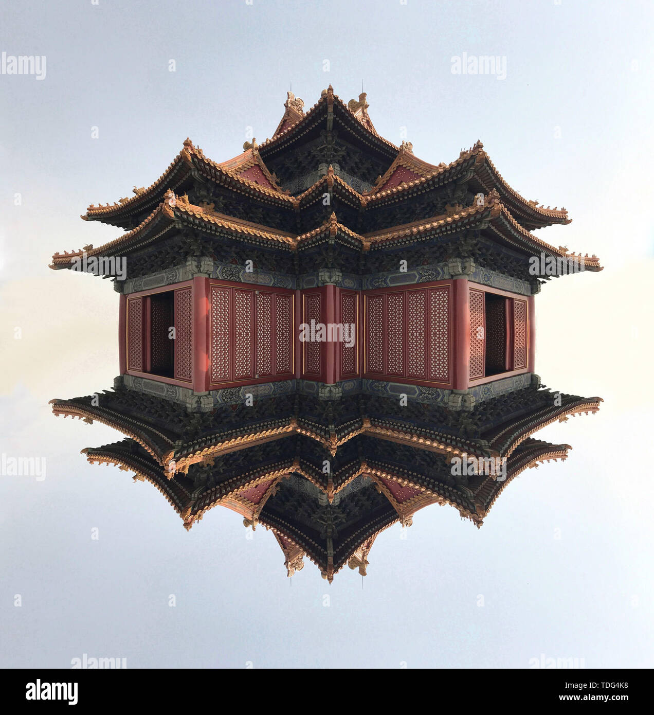 Selecting the close-up of the building for symmetrical reorganization ...