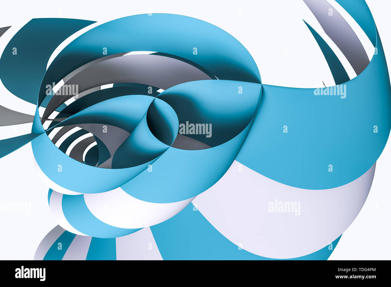 Three-dimensional rendering, blue-and-white flow background Stock Photo ...