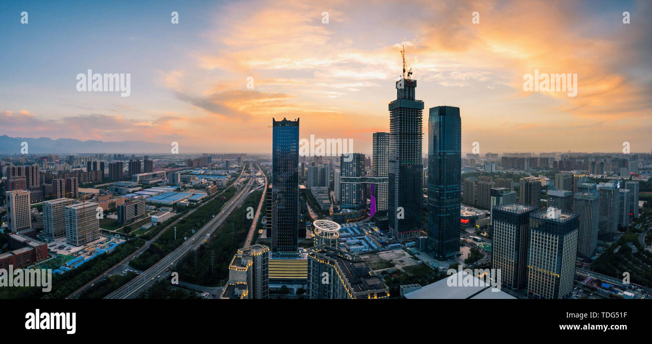 Aerial shooting city buildings Stock Photo - Alamy