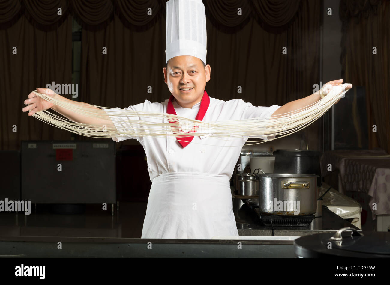 Ramen chef and pancake chef Stock Photo - Alamy