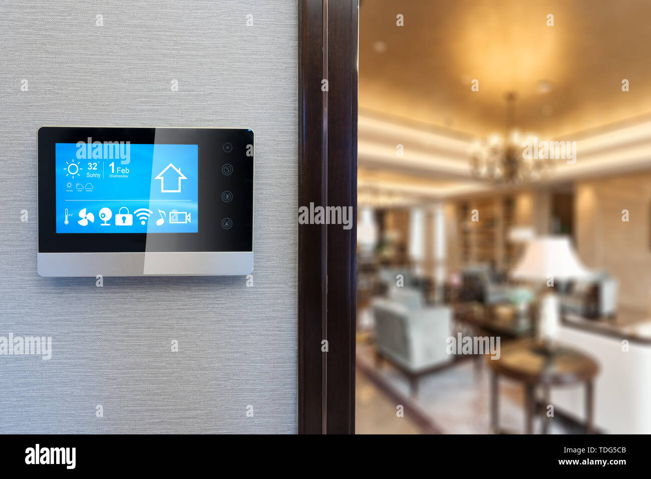 Smart home automation wall display hi-res stock photography and images ...