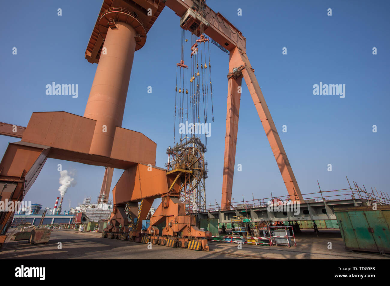 Shipbuilding industrial base Stock Photo - Alamy