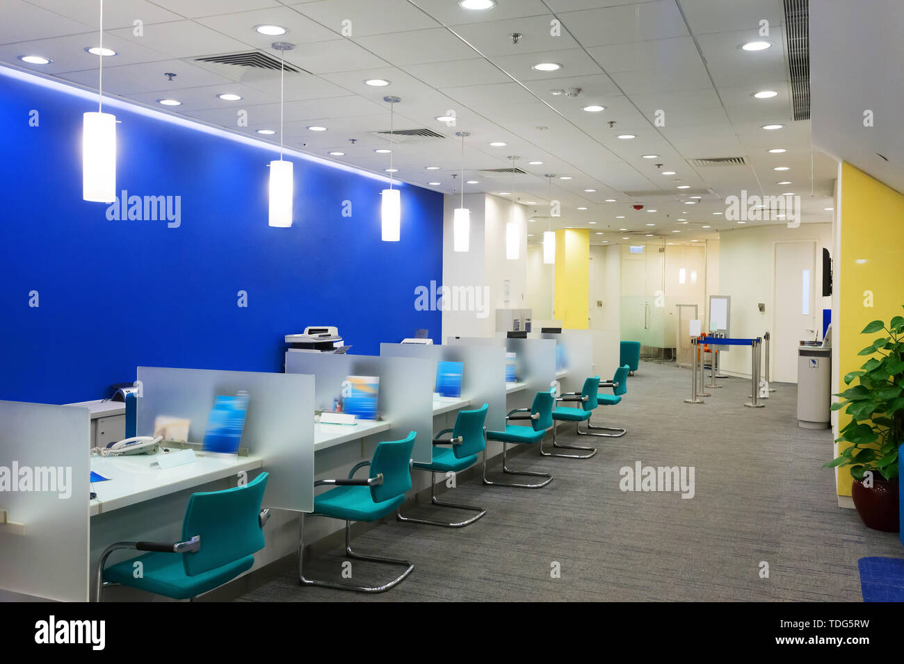 Customer service room interior Stock Photo - Alamy