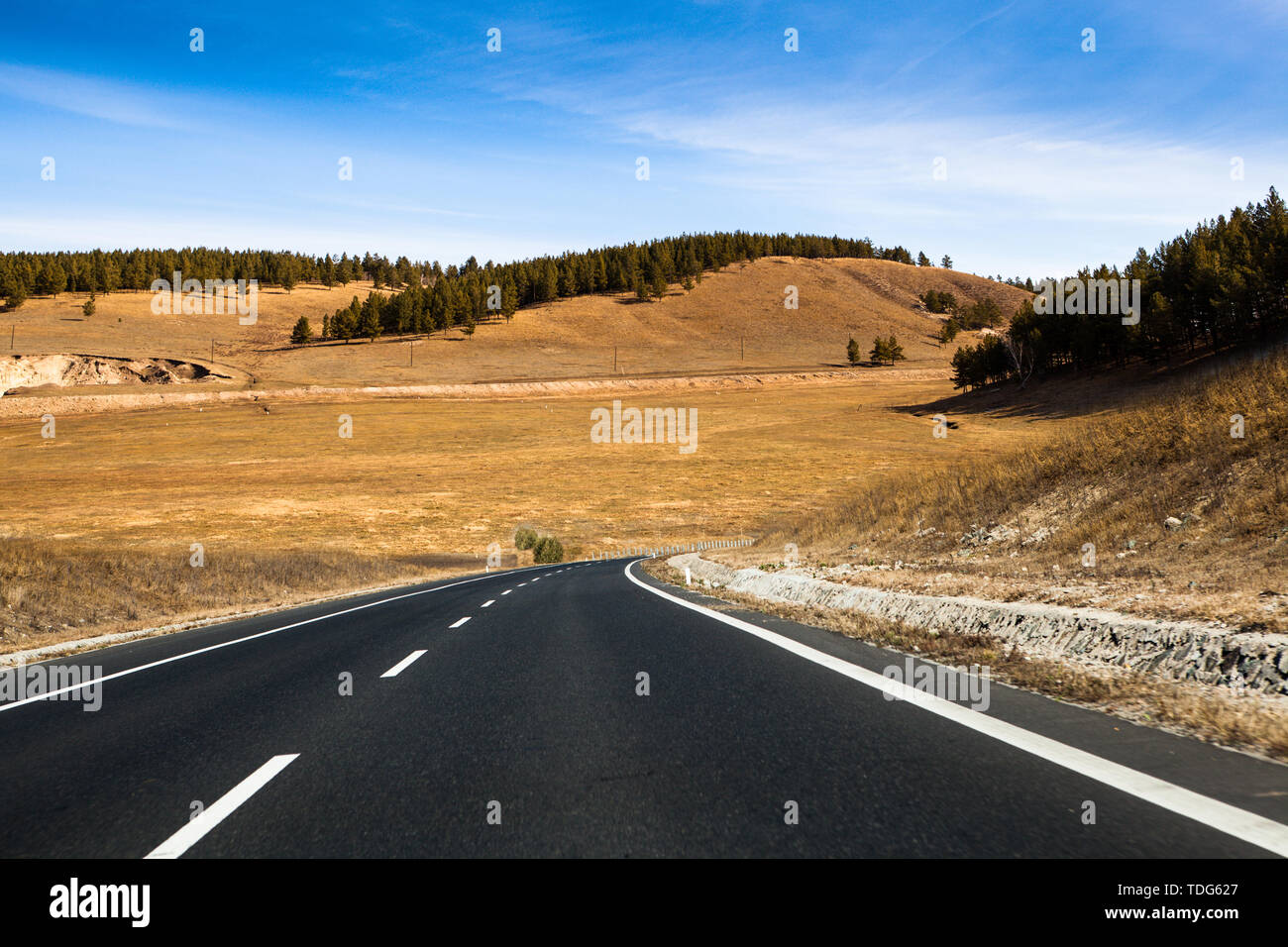 Road landscape no one to travel expressway guide sky asphalt hi-res ...