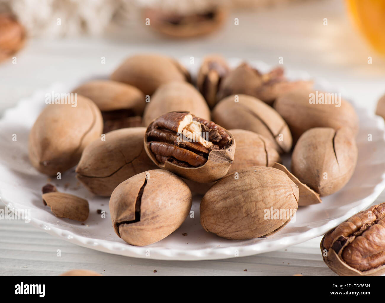 Dried fruit, nuts, blue root fruit Stock Photo - Alamy