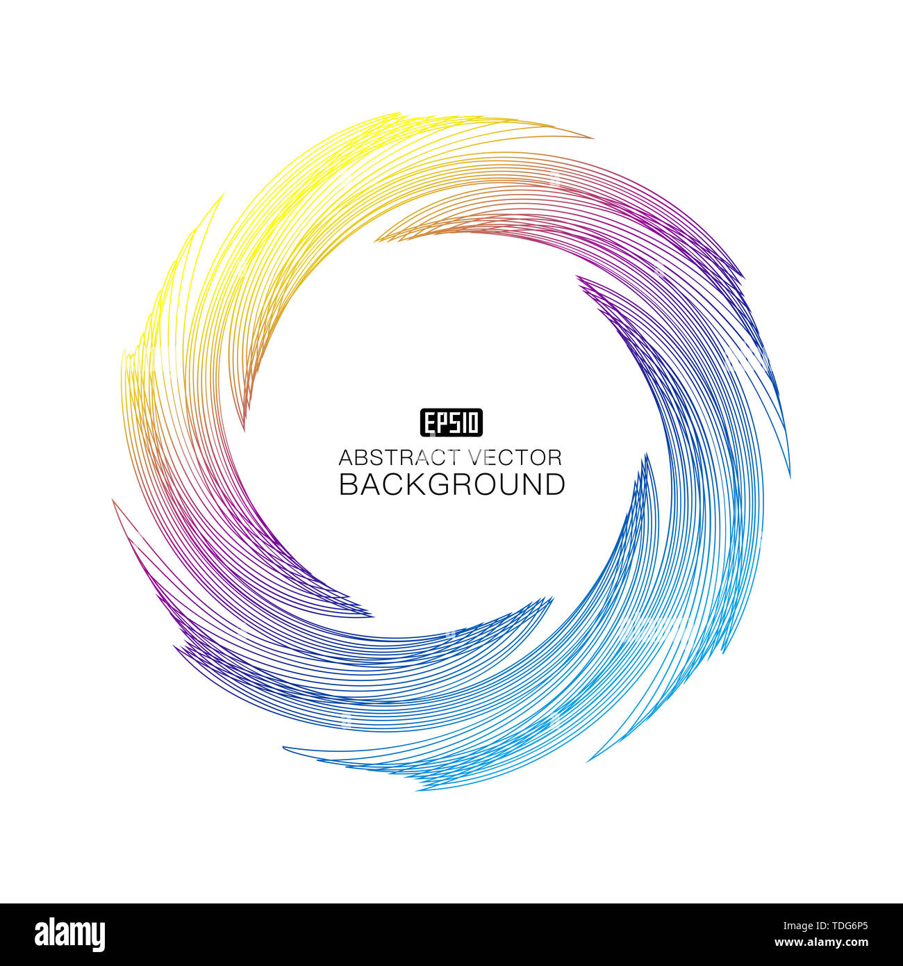 Colorful gradient spiral lines Cut Out Stock Images & Pictures - Alamy