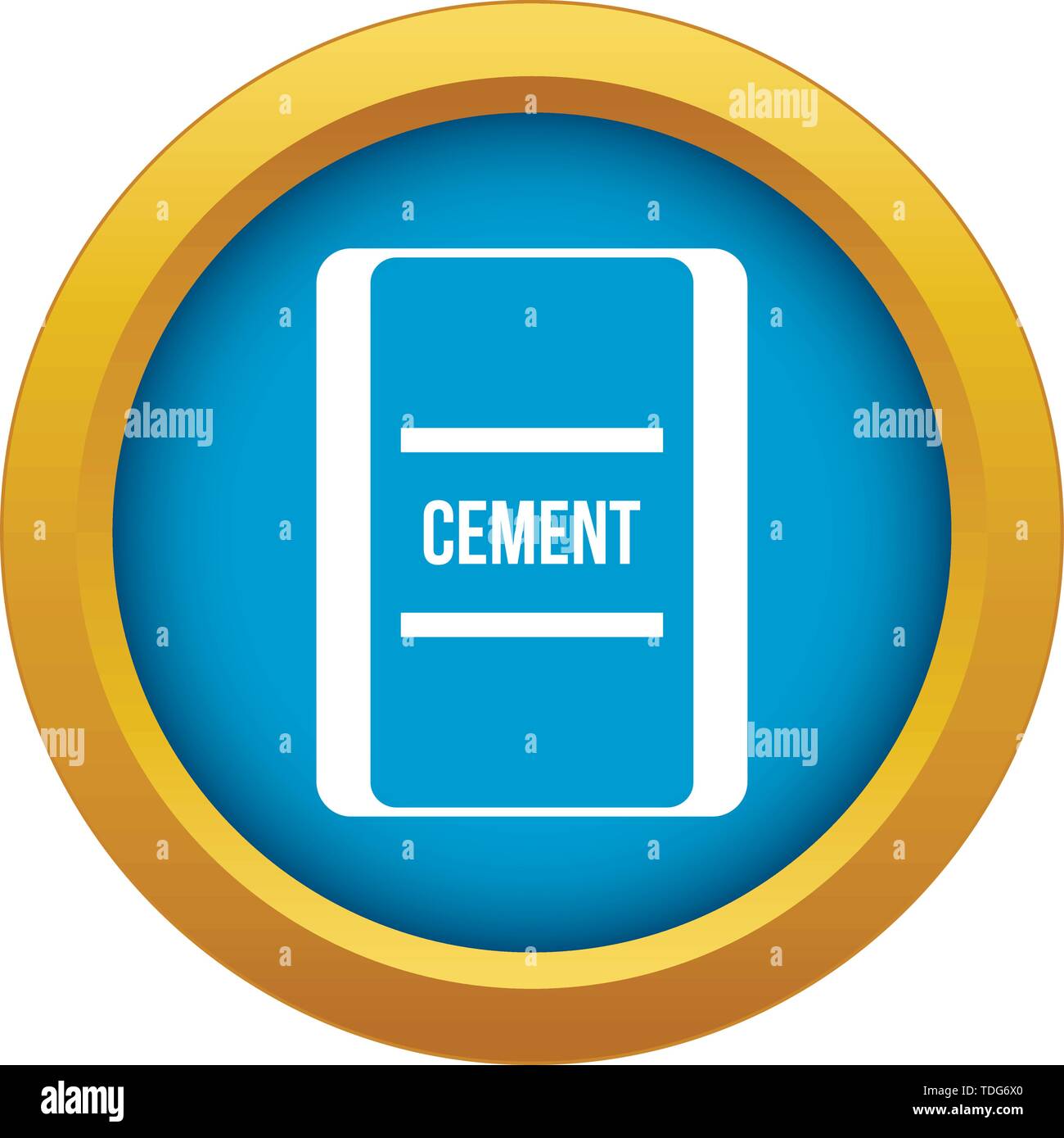 One bag of cement icon blue vector isolated Stock Vector Image & Art ...