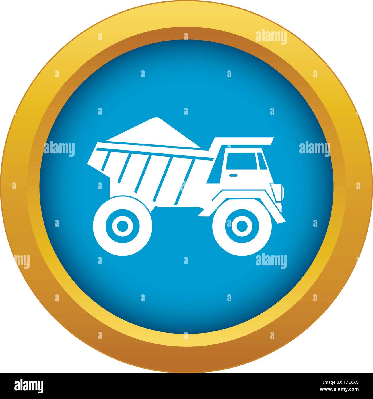 Dump truck with sand icon blue vector isolated Stock Vector Image & Art ...