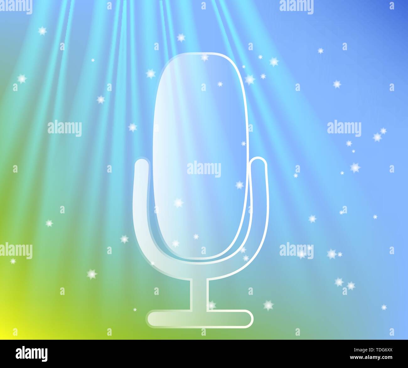 microphone on stage. Professional stand up theatre curtain broadcast ...