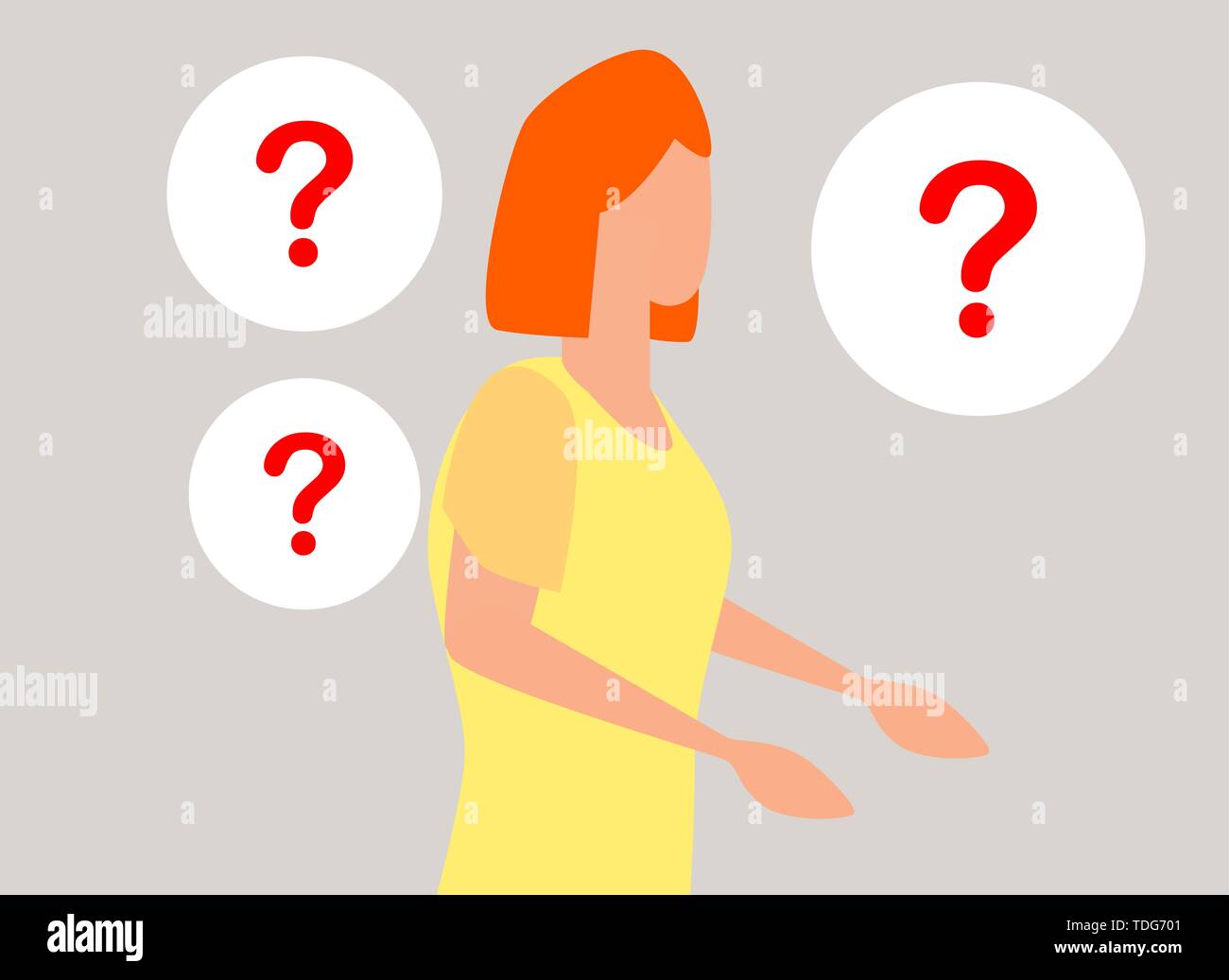 concept illustration of people frequently asked questions, waiting to be answered, around the ...