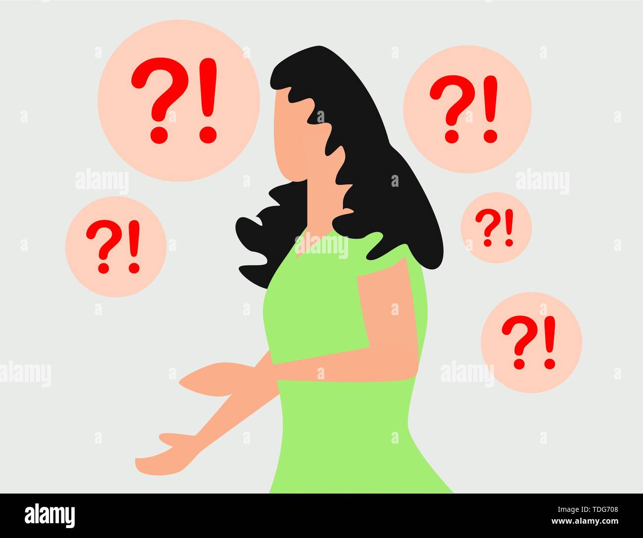 concept illustration of people frequently asked questions, waiting to be answered, around the ...