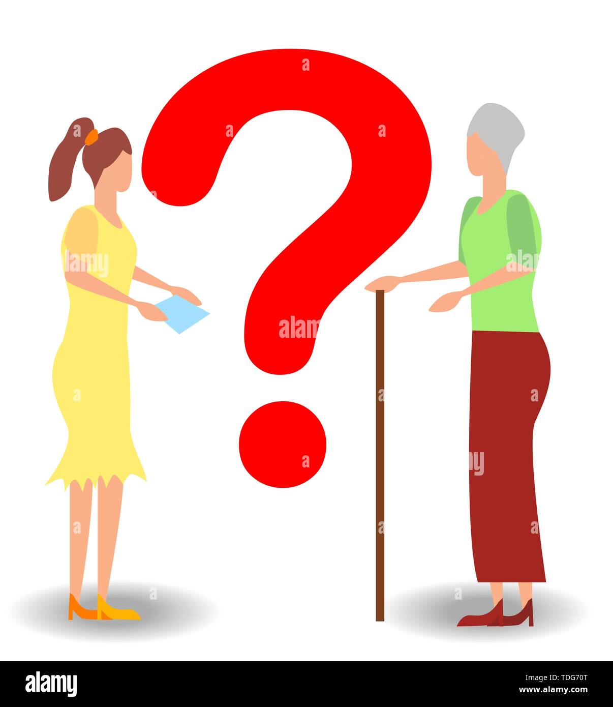 Elderly woman with cell phone Stock Vector Images - Alamy