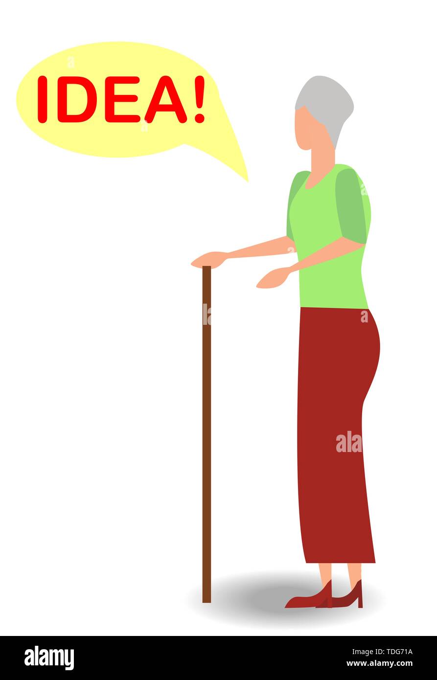 Vector illustration of thinking idea or solution concept with fast ...