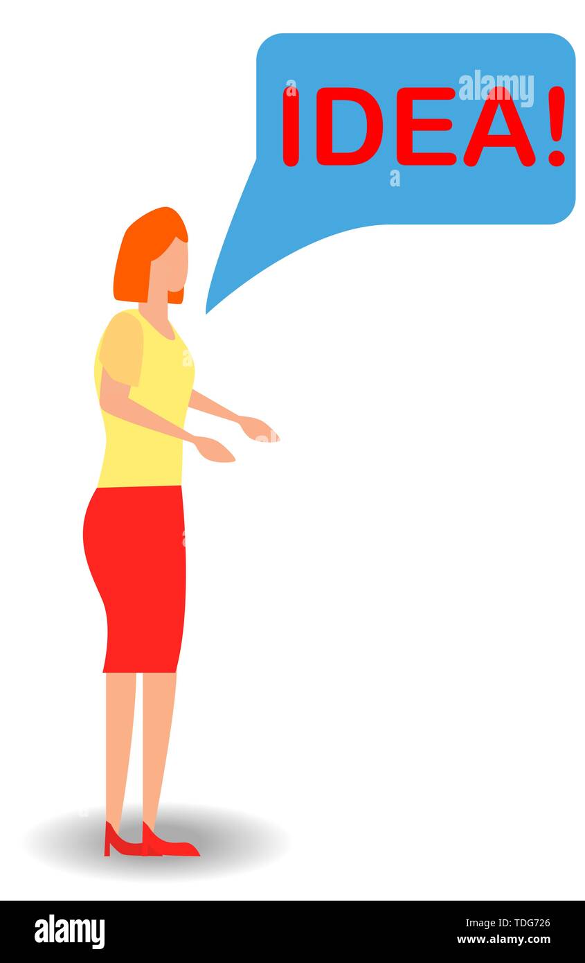 Vector illustration of thinking idea or solution concept with fast ...