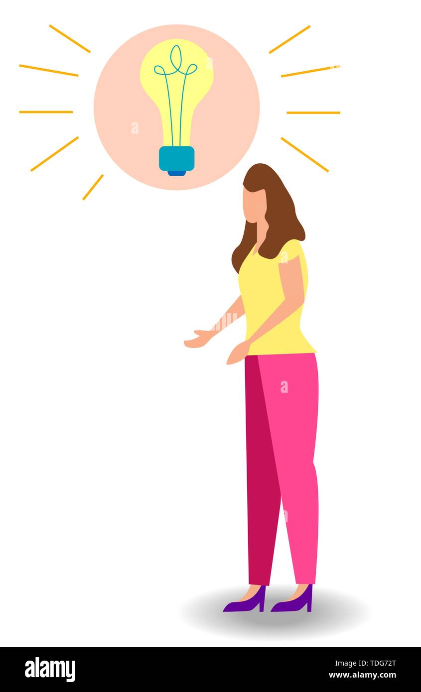 Vector illustration of thinking idea or solution concept with fast ...