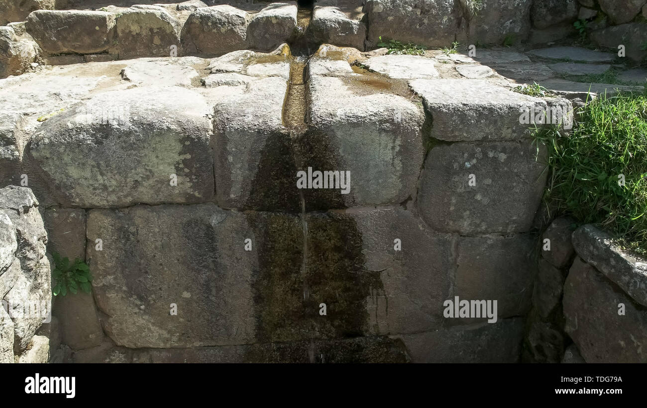 Inca stone water fountain in hi-res stock photography and images - Alamy