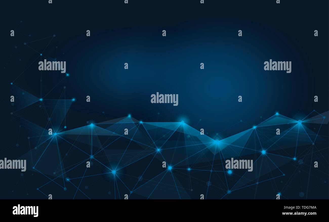 Blue technology abstract background with space vector illustration ...