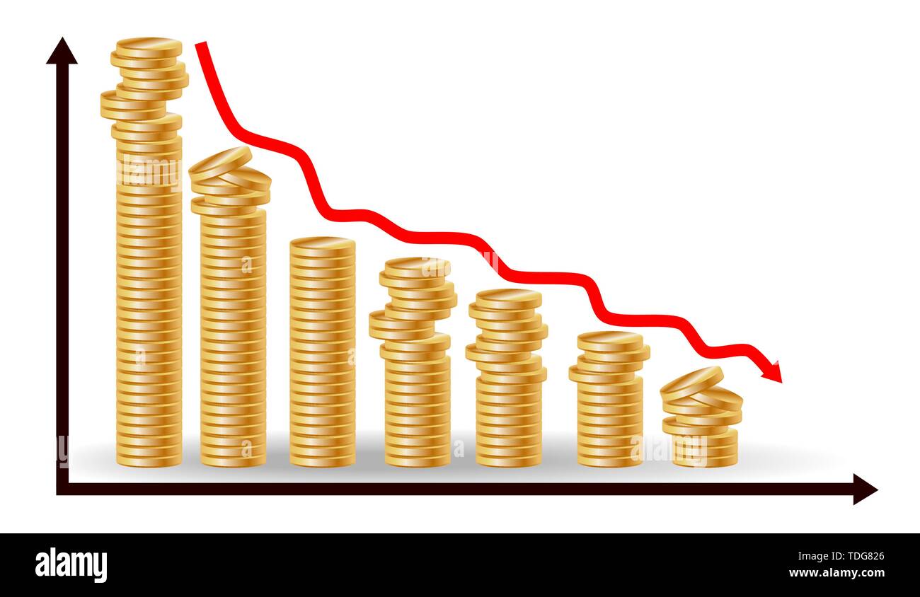 Graph going down Stock Vector Images - Alamy