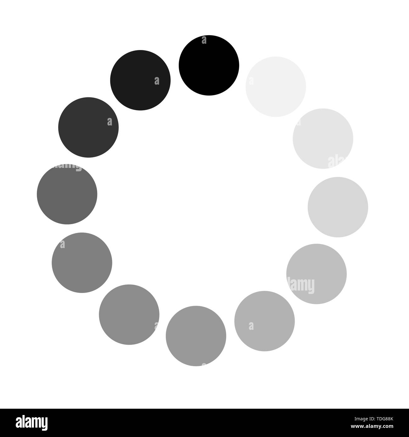 Circular loading sign, isolated on white background, illustration Stock ...