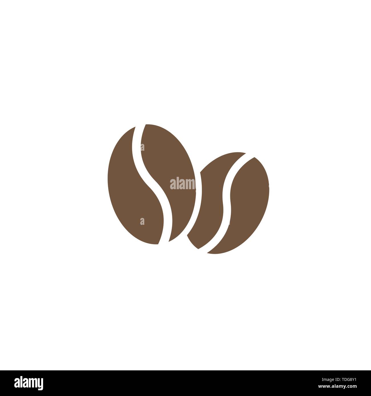 coffee beans icon. caffeine symbol. Flat vector illustration Stock ...
