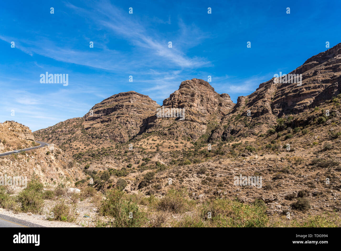 Landscape in Gheralta near Abraha Asbaha in Northern Ethiopia, Africa ...