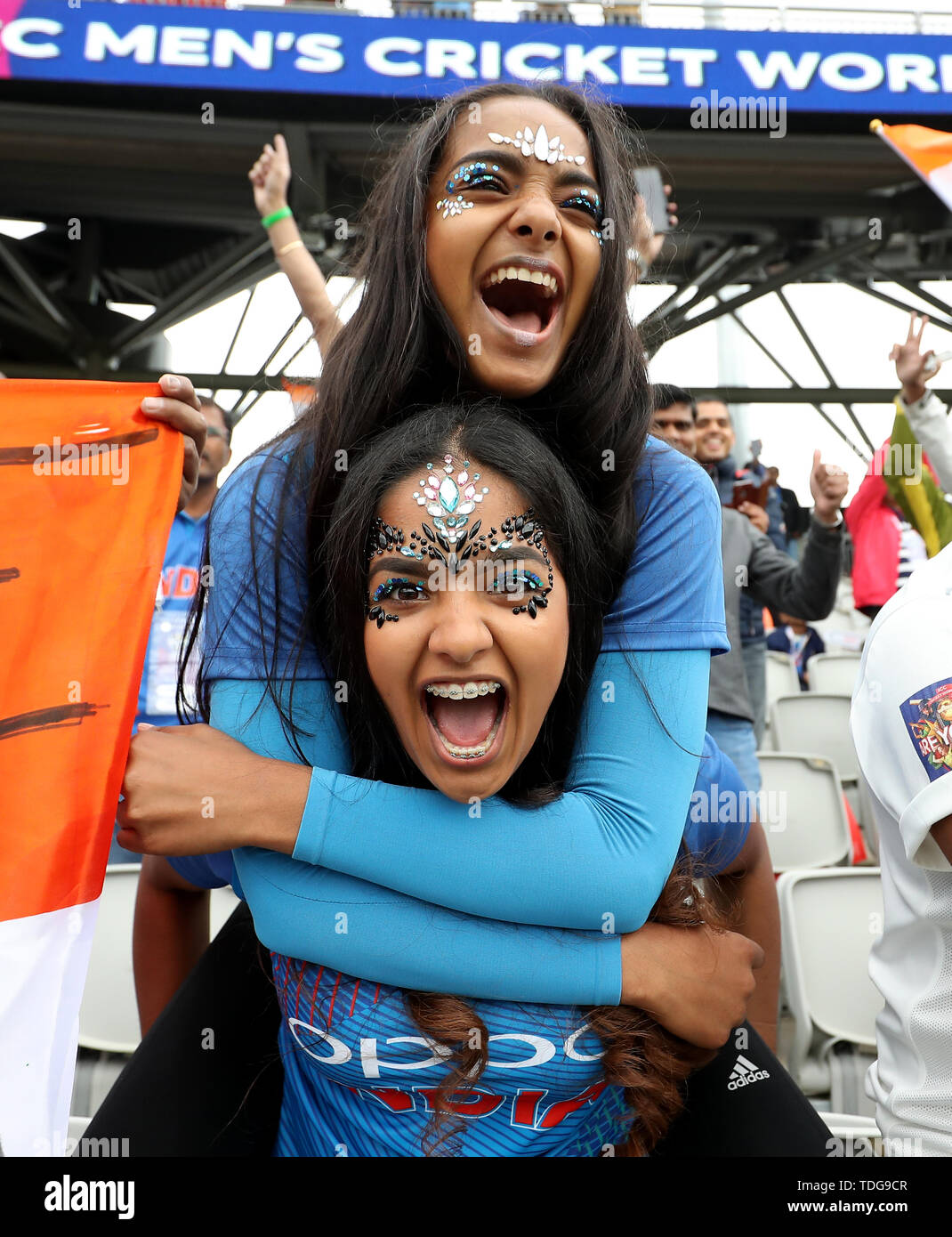 India fans show their support prior to the ICC Cricket World Cup group ...