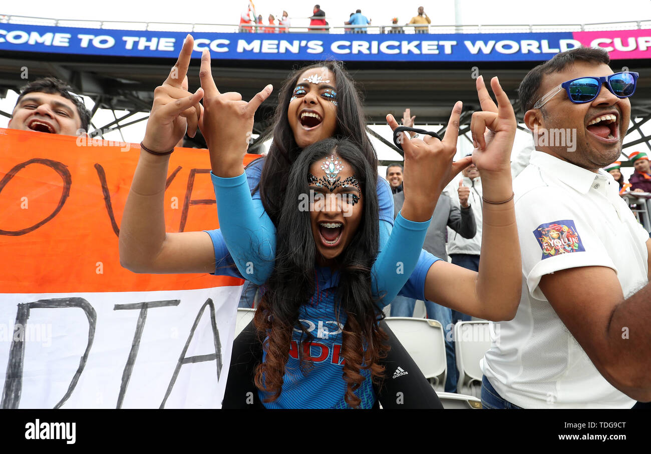 India fans show their support prior to the ICC Cricket World Cup group ...