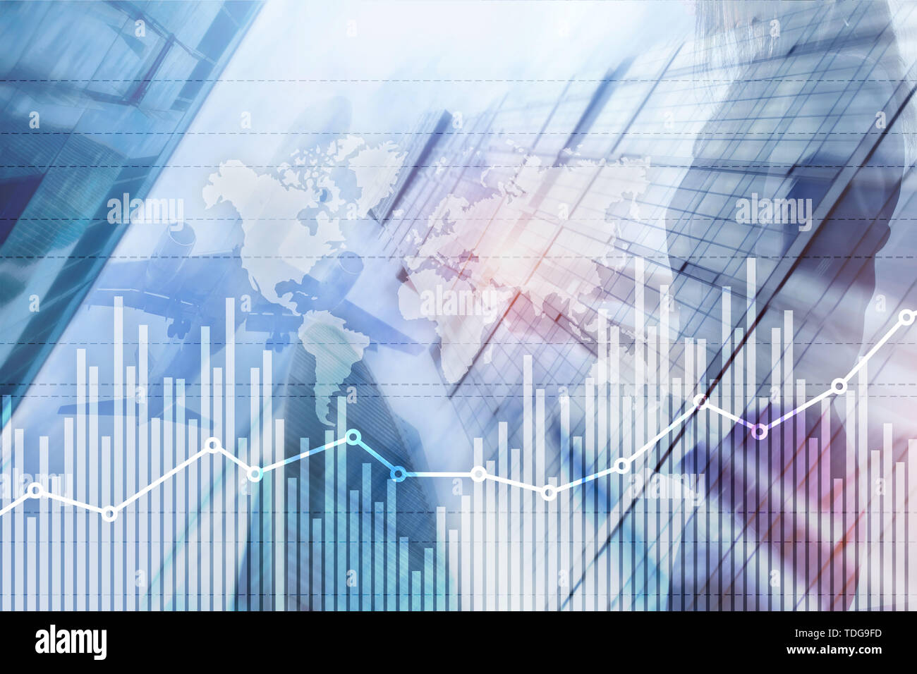 Business finance growth graph chart analysing diagram trading and forex ...