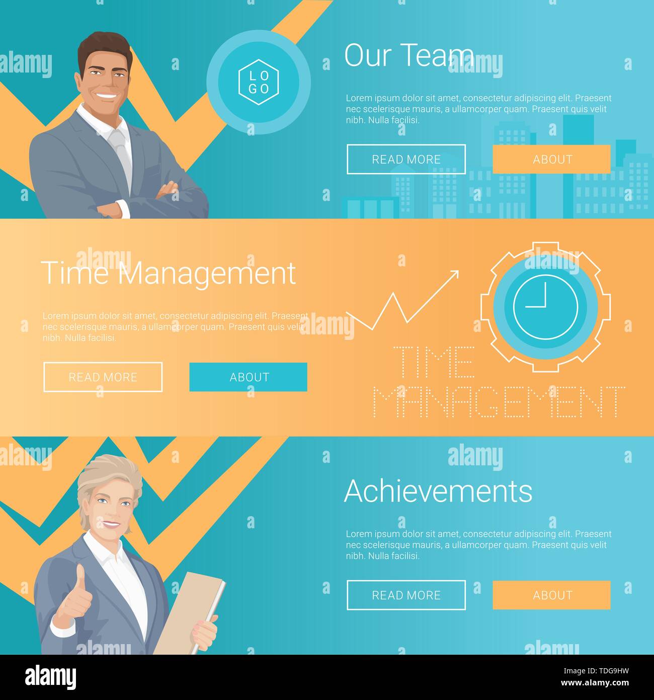 Teamwork concept. Team. Time Management. Achievements. Businessman and ...