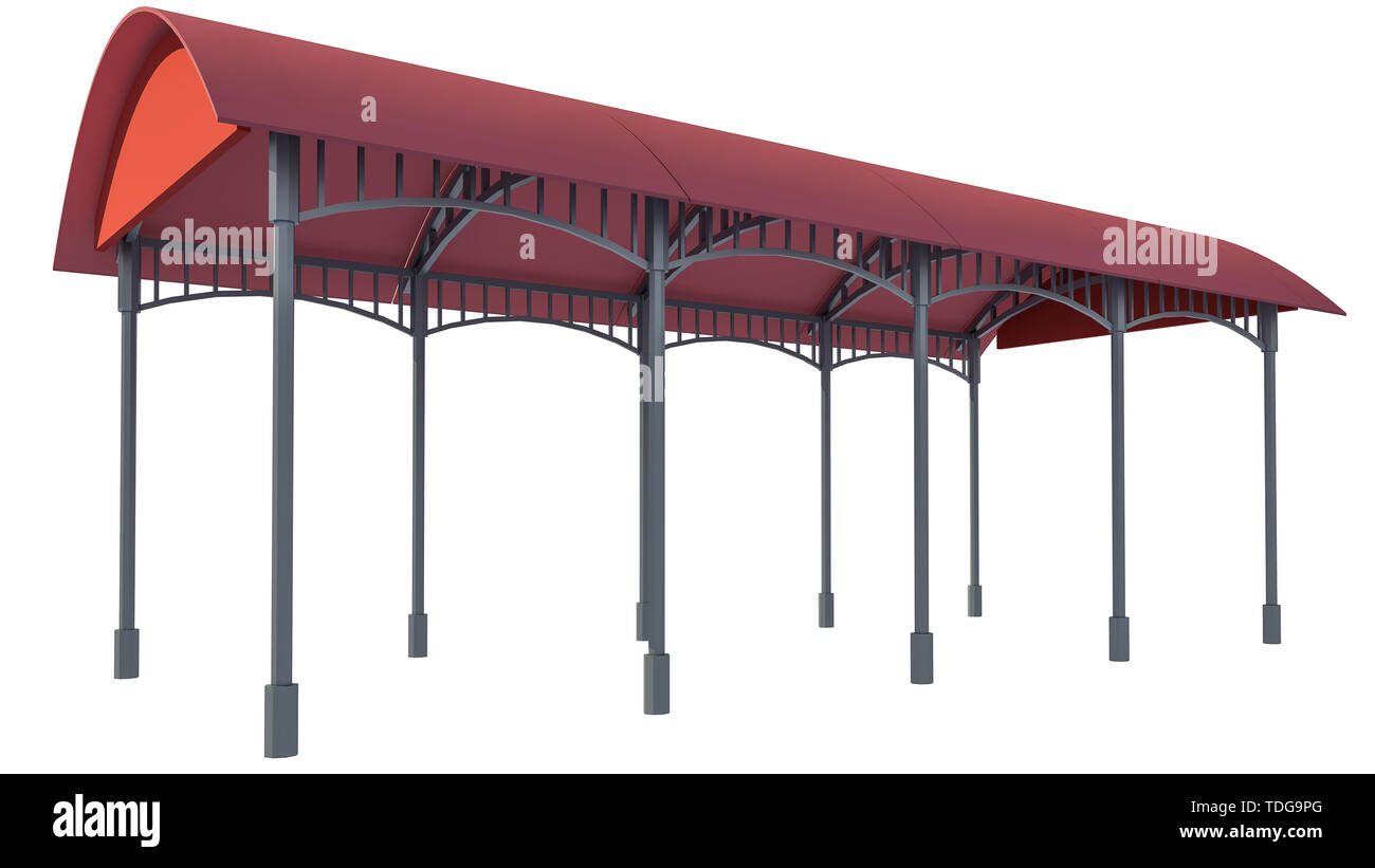 3D illustration of Metal canopy isolated on white Stock Photo - Alamy
