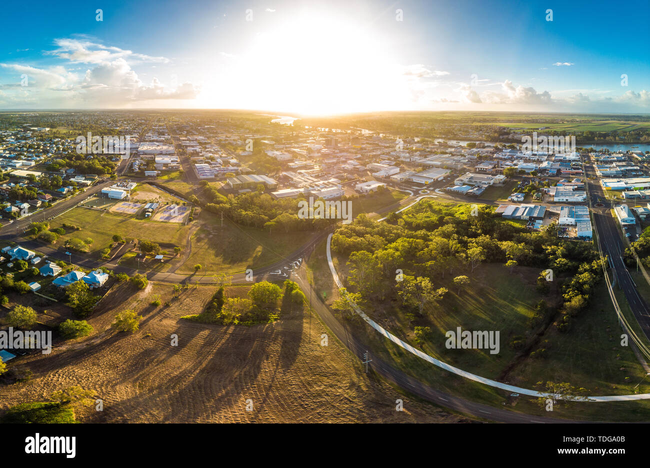Bundaberg aerial burnett river hi-res stock photography and images - Alamy