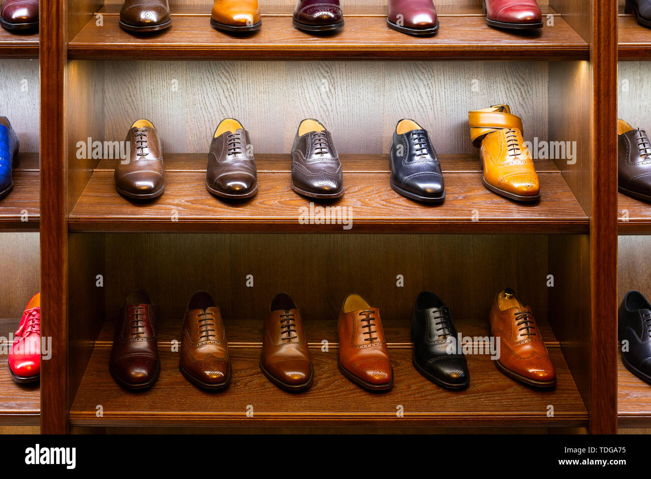 men footwear boutique store Stock Photo - Alamy
