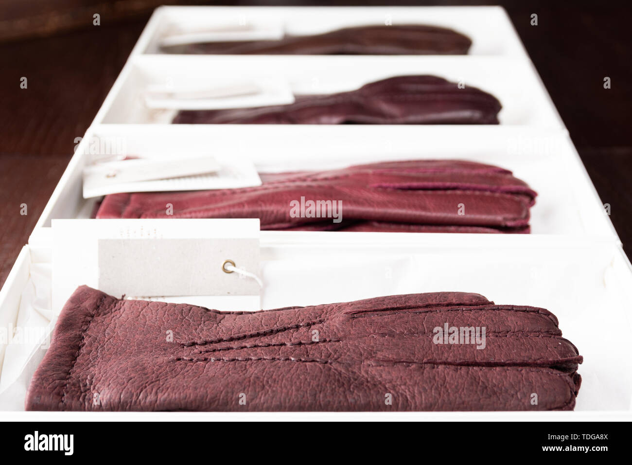 Set of leather gloves Stock Photo - Alamy