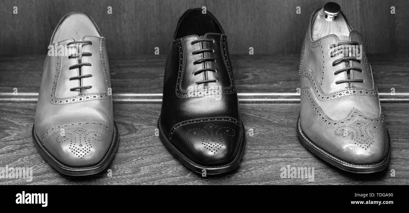Luxury footwear boutique Black and White Stock Photos & Images - Alamy