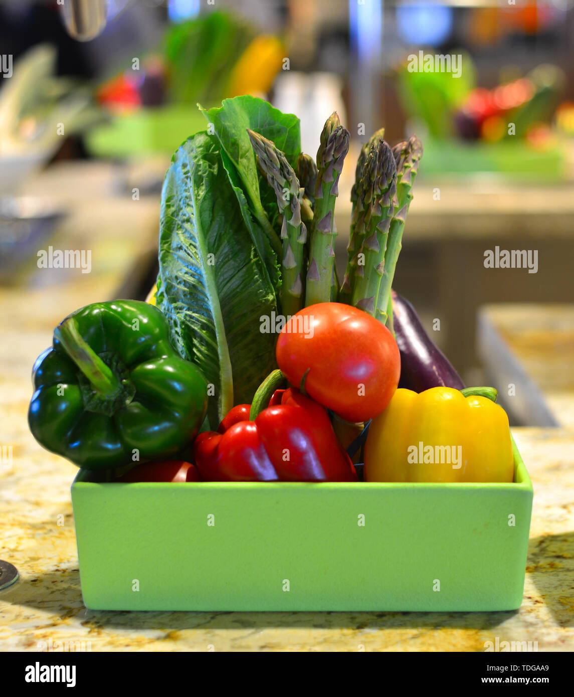 Organic healthy vegetables and fruits for decoration at luxury buffet ...