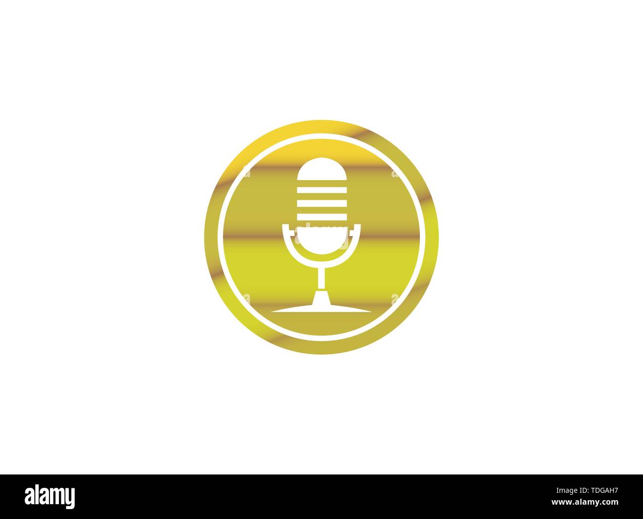 Mic circle logo Stock Vector Images - Alamy