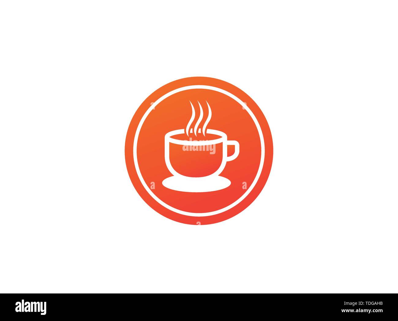 Big hot cup of cafe warm caffee logo design illustration Stock Vector ...