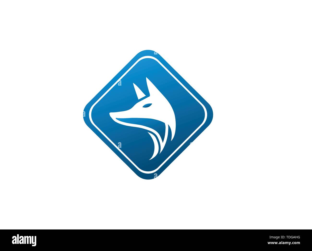 Fox head for logo design illustration in the shape icon Stock Vector ...