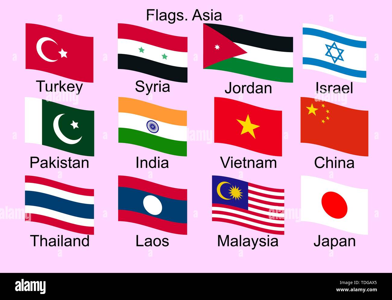 Flags Of Asian Countries