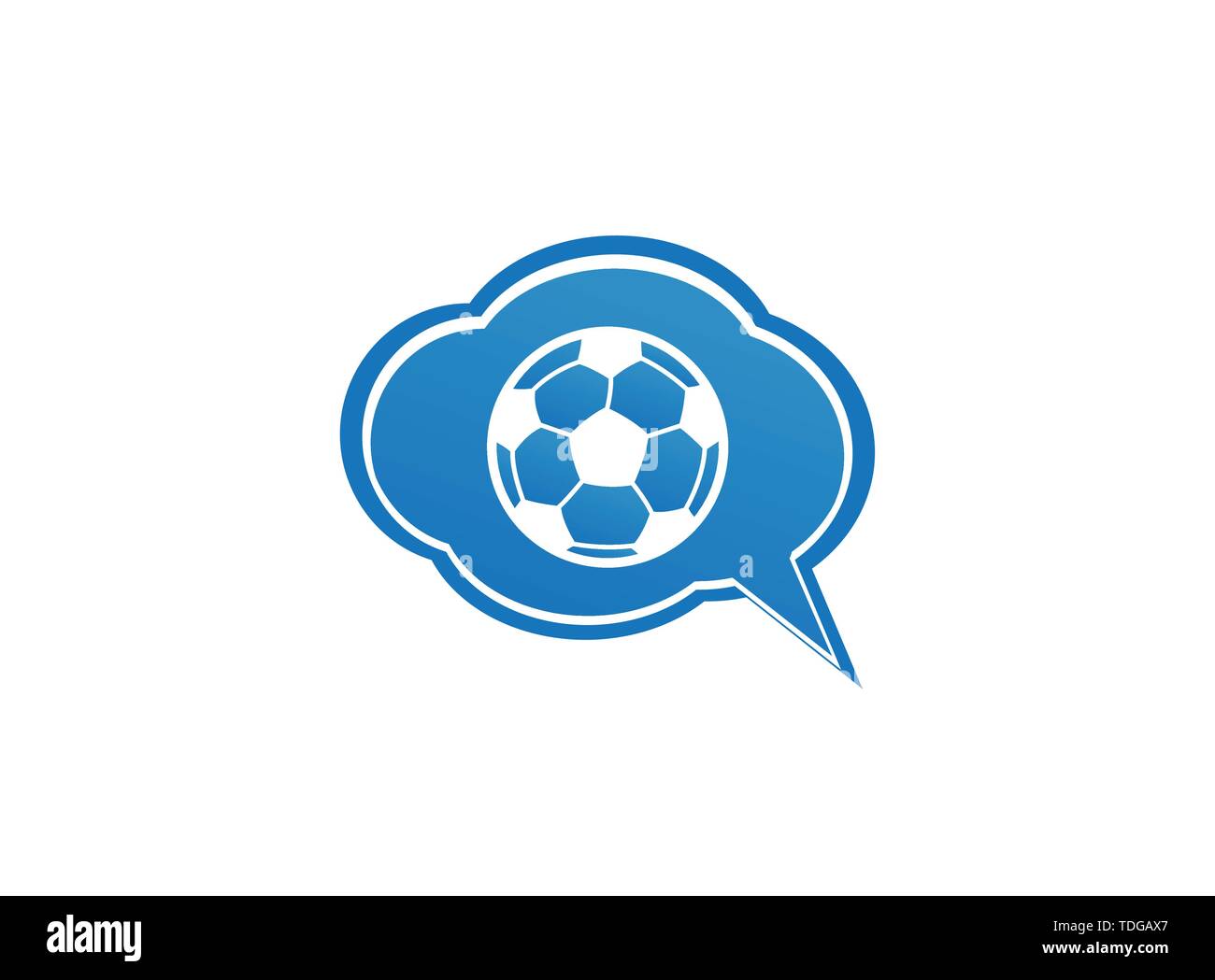 Football for logo design illustration in a chat icon Stock Vector Image ...