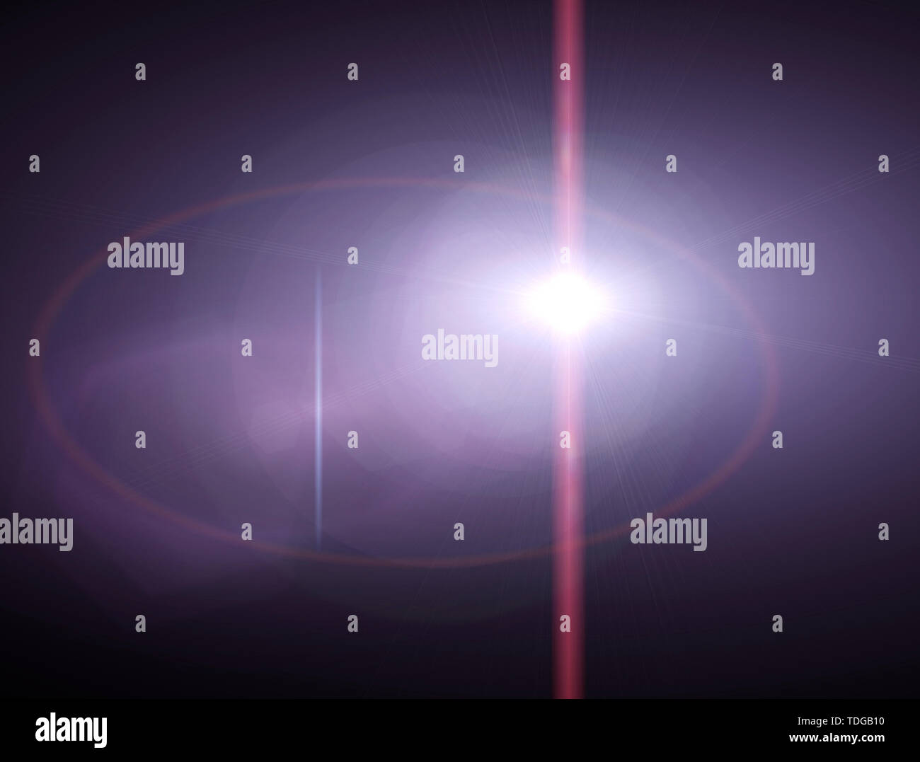 Lights and stars in the night. Lens refraction effect. Stars in the sky ...