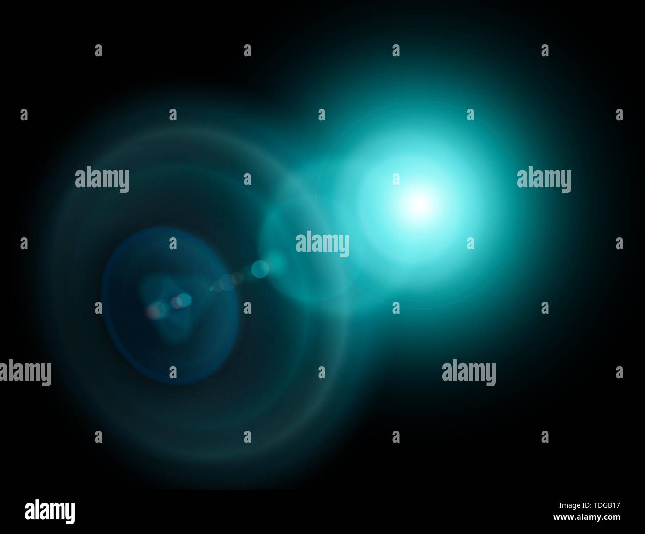 Lights and stars in the night. Lens refraction effect. Stars in the sky ...